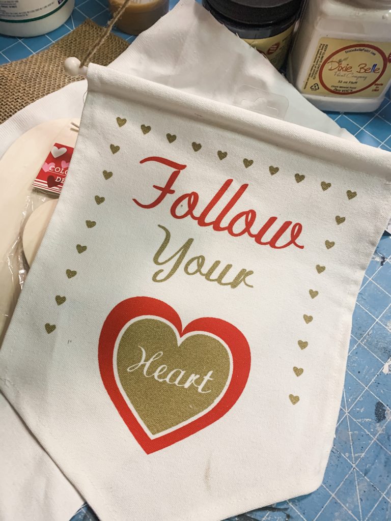 Dollar Tree Banner DIY Valentine's Day Decor - Easy Valentine's Decor