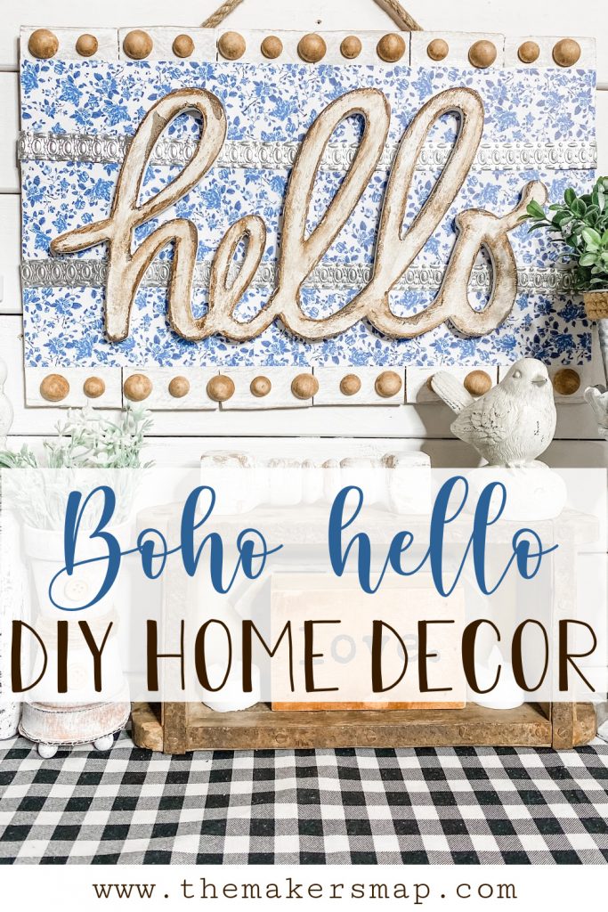 How to DIY Boho Hello Home Decor - DIY Decor Tutorial