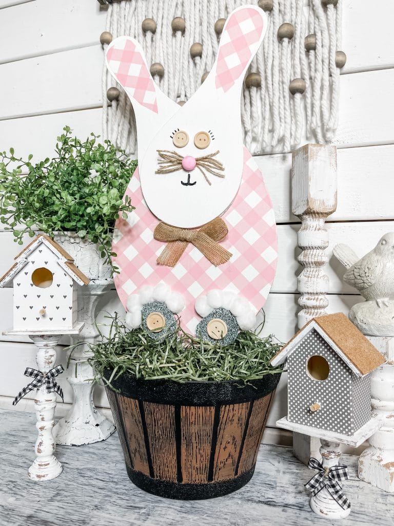 DIY Dollar Tree Paddle Board Easter Bunny - Easy Decor DIY Tutorial
