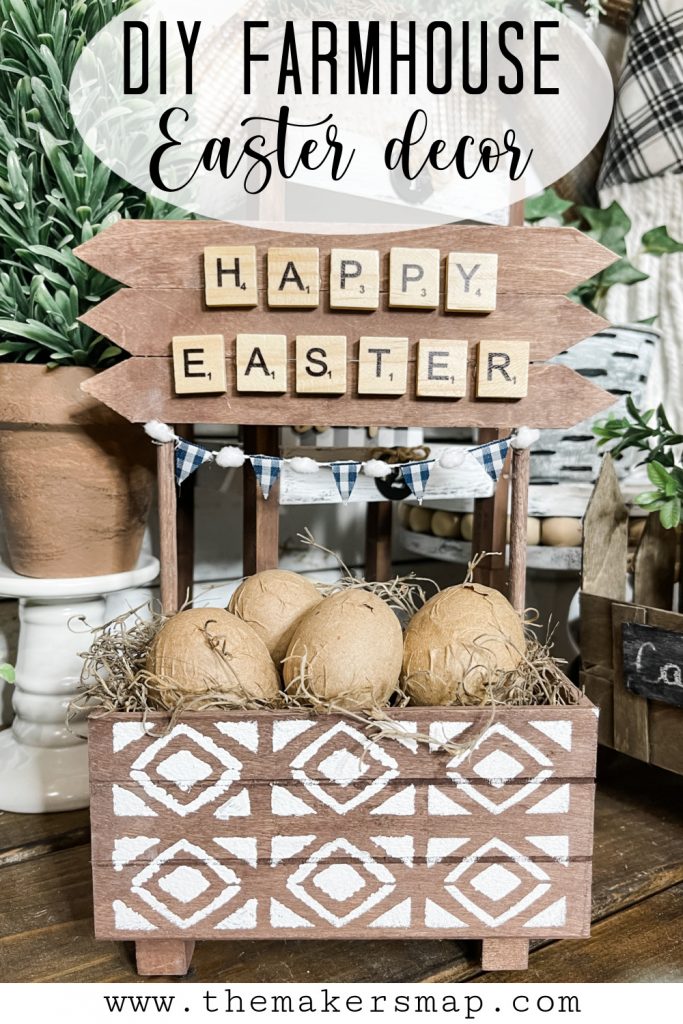 DIY Farmhouse Easter Crate - Easy Easter Decor DIY Tutorial