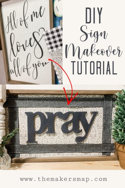 DIY Farmhouse Sign Makeover - Easy DIY Tutorial with Video