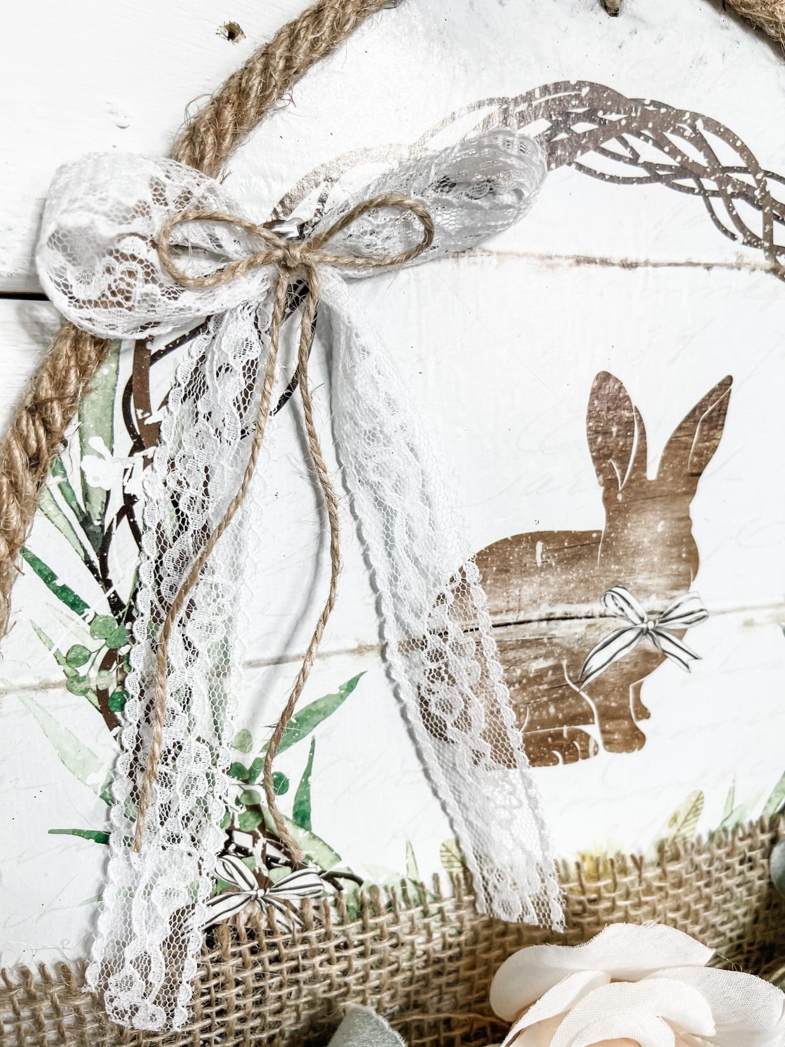 DIY Dollar Tree Shabby Chic Easter Decor - Easy Easter Decor