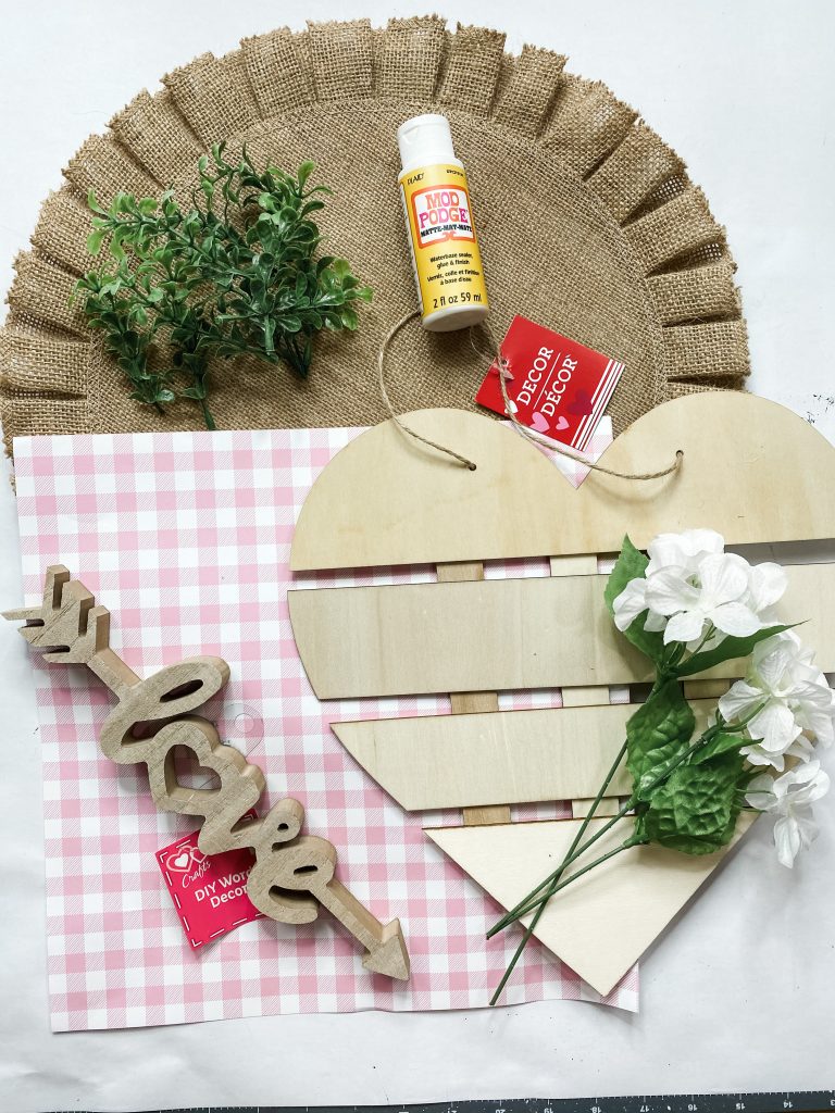 Dollar Tree Heart Spring Door Hanger - Easy DIY Tutorial
