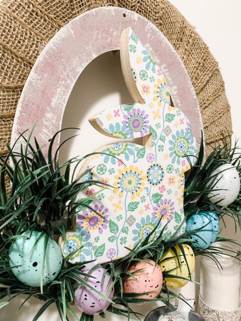 DIY Shabby Chic Easter Wreath - Easy Easter Decor