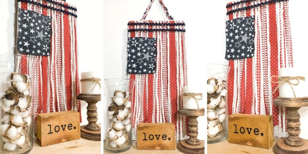 DIY Dollar Tree American Flag Decor - Easy Decor DIY Tutorial