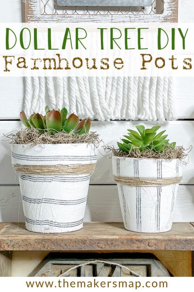 Dollar Tree DIY Farmhouse Terracotta Pots - Easy DIY Decor Tutorial
