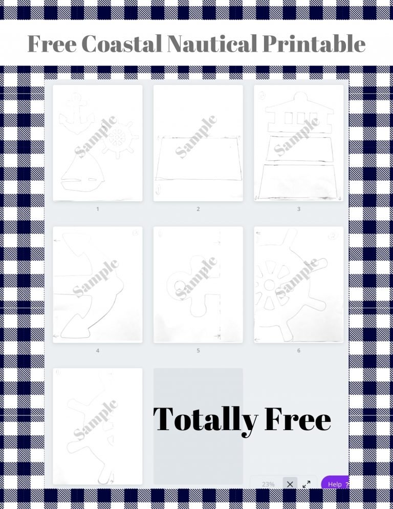 Get your Nautical Coastal Free Printable Template NOW