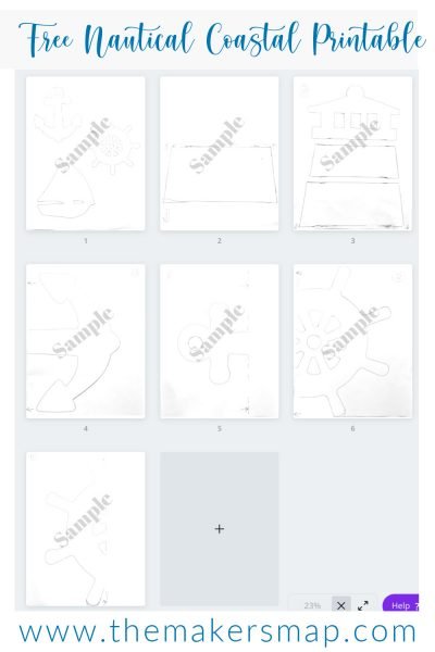 Get your Nautical Coastal Free Printable Template NOW