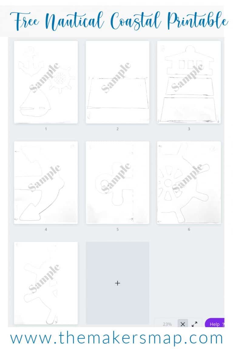 Get your Nautical Coastal Free Printable Template NOW