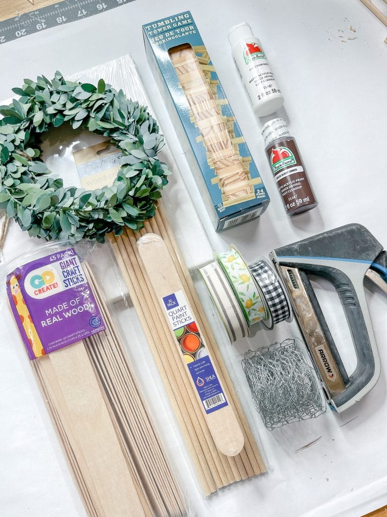 Dollar Tree DIY Farmhouse Wall Decor - window with faux shutters