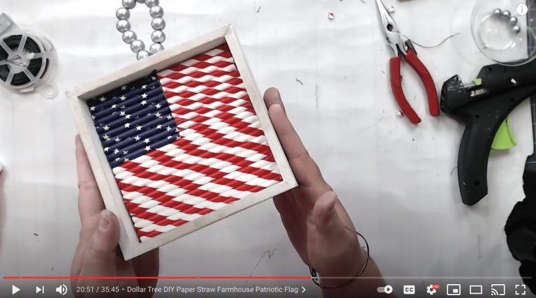 DIY Dollar Tree American Flag Decor - Easy Decor DIY Tutorial