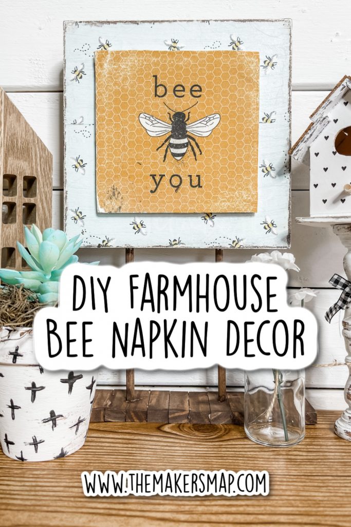 DIY Farmhouse Bee Sign - Easy DIY Decor Tutorial