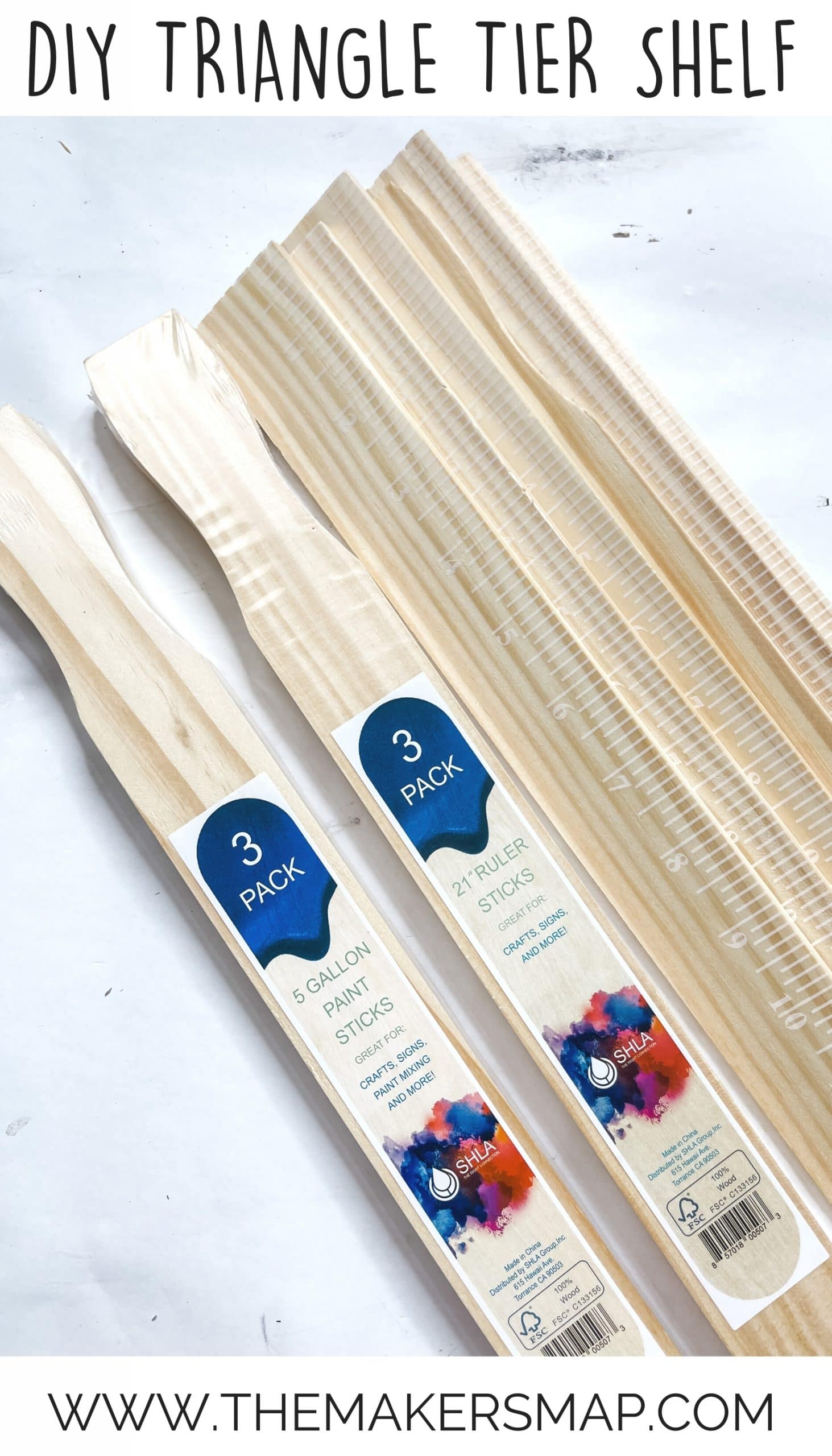 How to make a DIY Triangle Tiered Tray Stand to display things