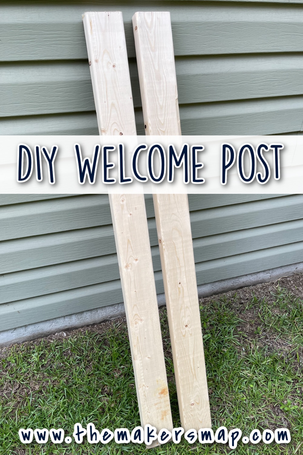 How to make a DIY Welcome Porch post for your patio too