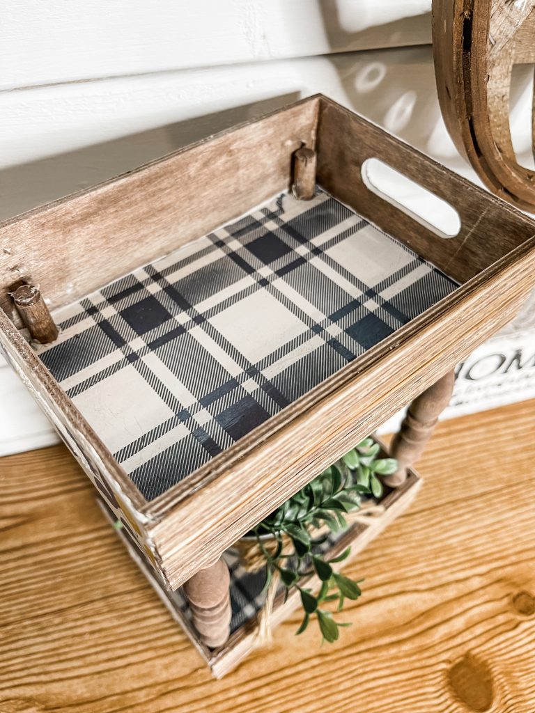 DIY Farmhouse Shelf with Lemon Scrapbook Paper - Easy DIY Tutorial