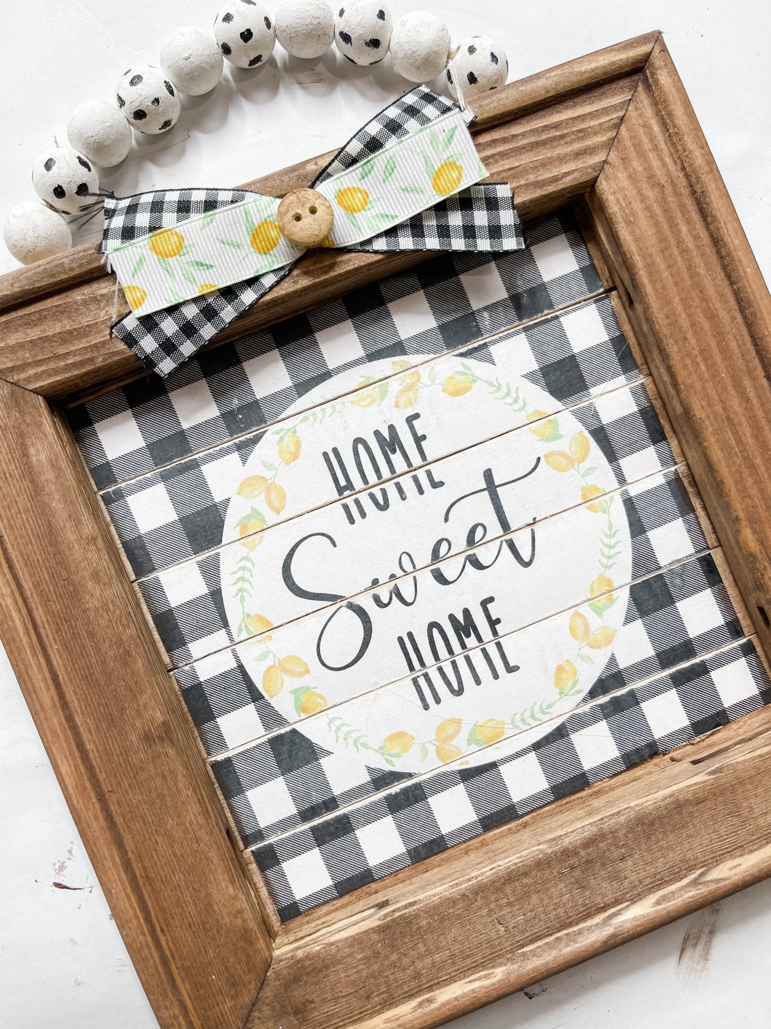 Home Sweet Home Lemon Printable DIY Decor - Easy DIY Decor Tutorial