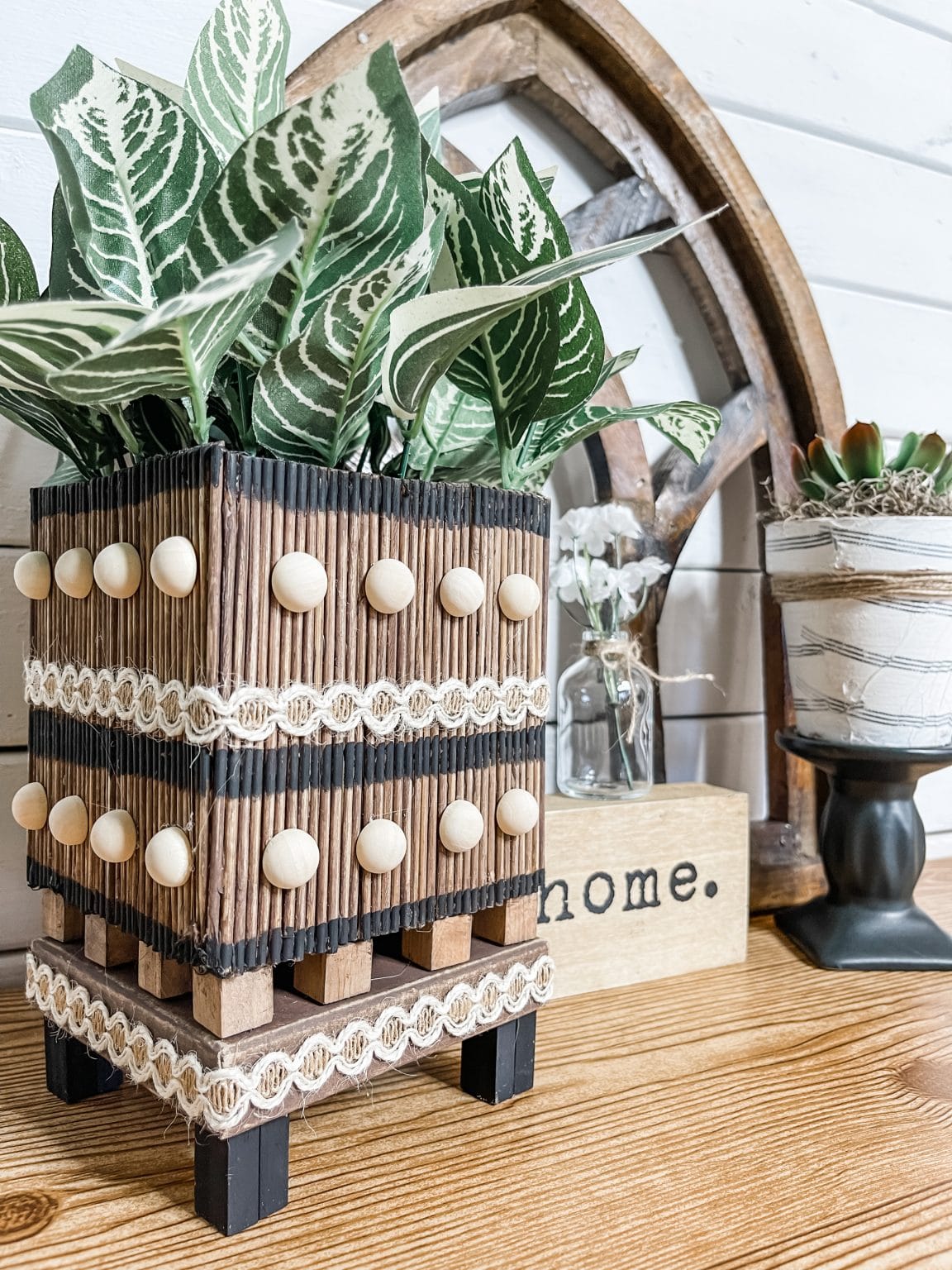 Bamboo Skewer DIY Planter Box - Easy DIY Decor Tutorial