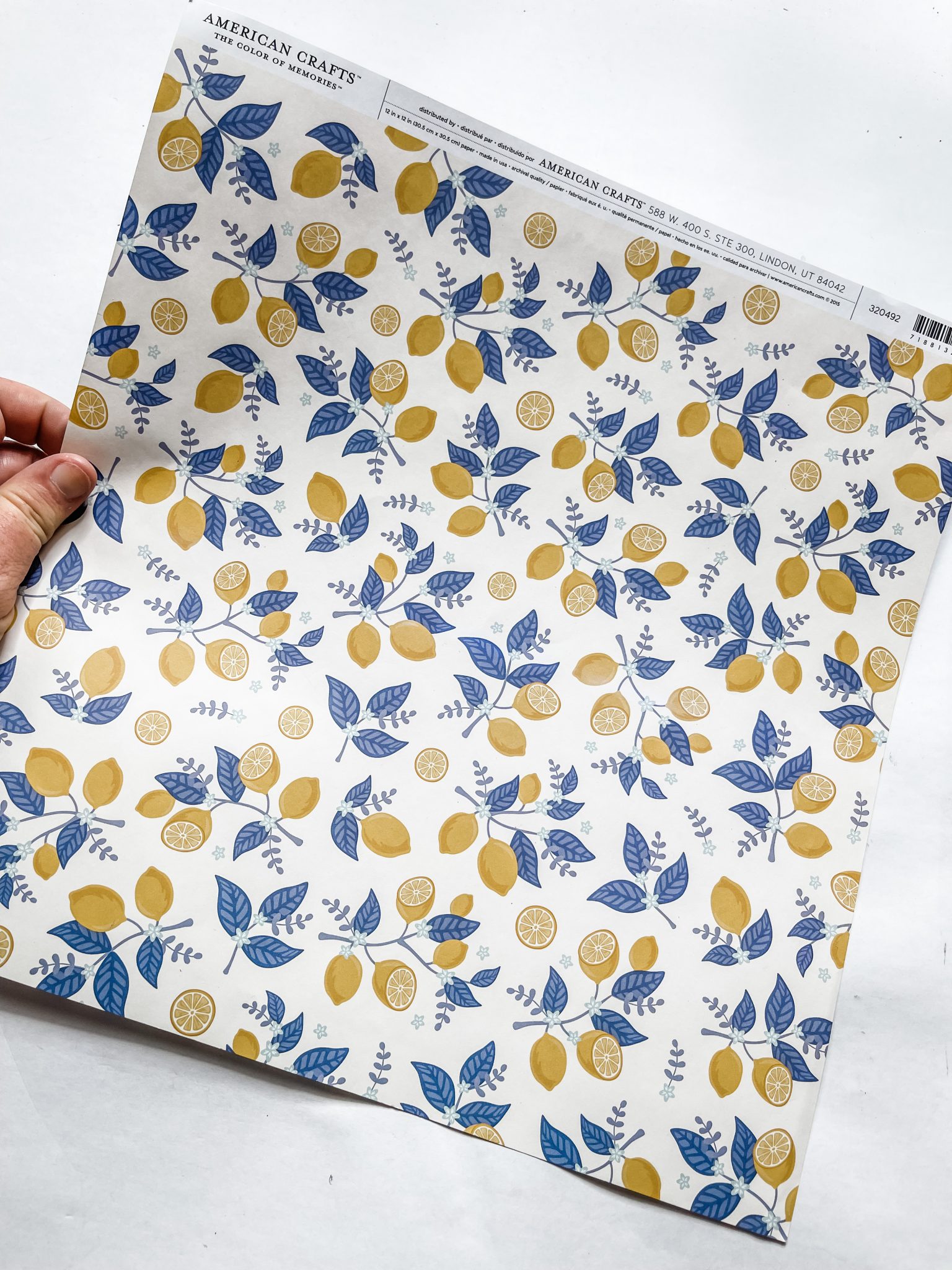 DIY Farmhouse Shelf with Lemon Scrapbook Paper - Easy DIY Tutorial