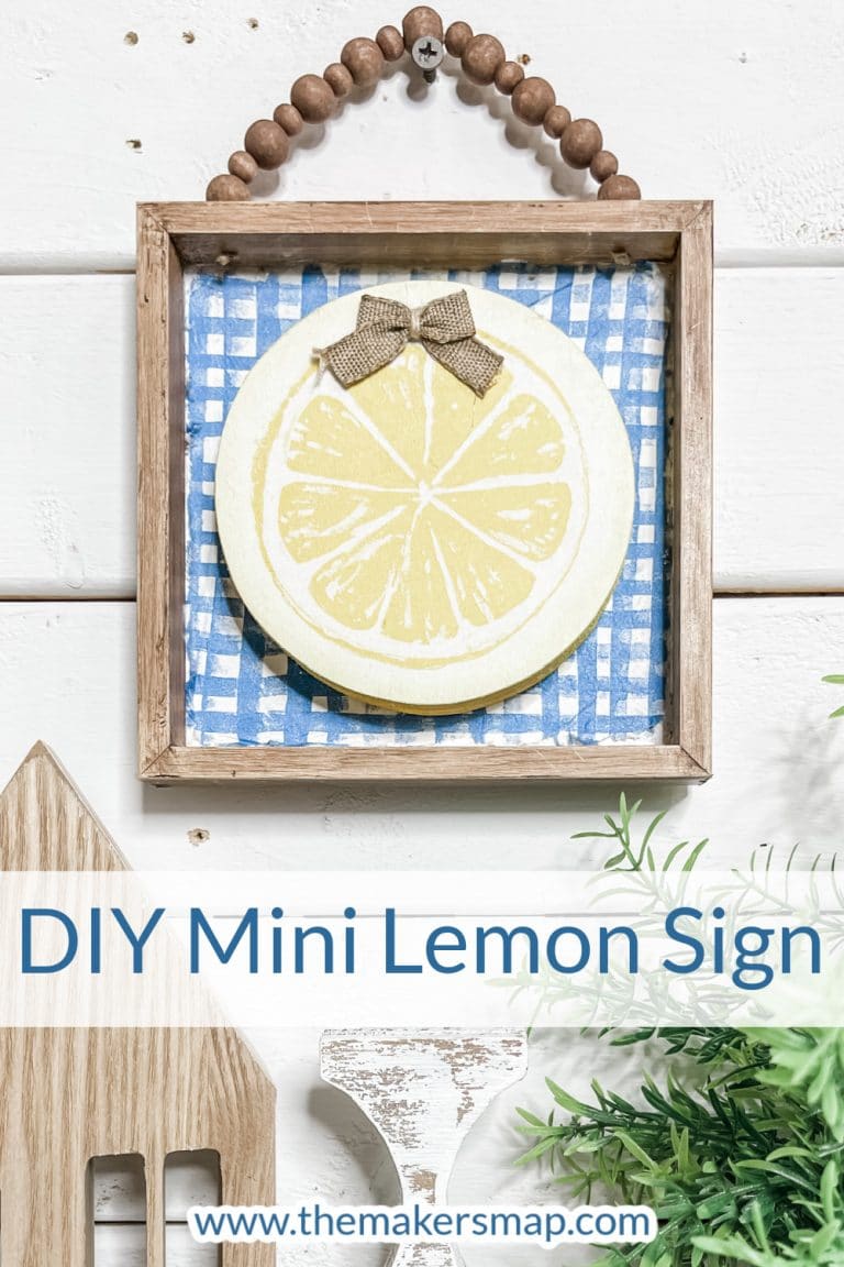 Mini DIY Lemon Napkin Sign - Easy Home Decor Tutorial