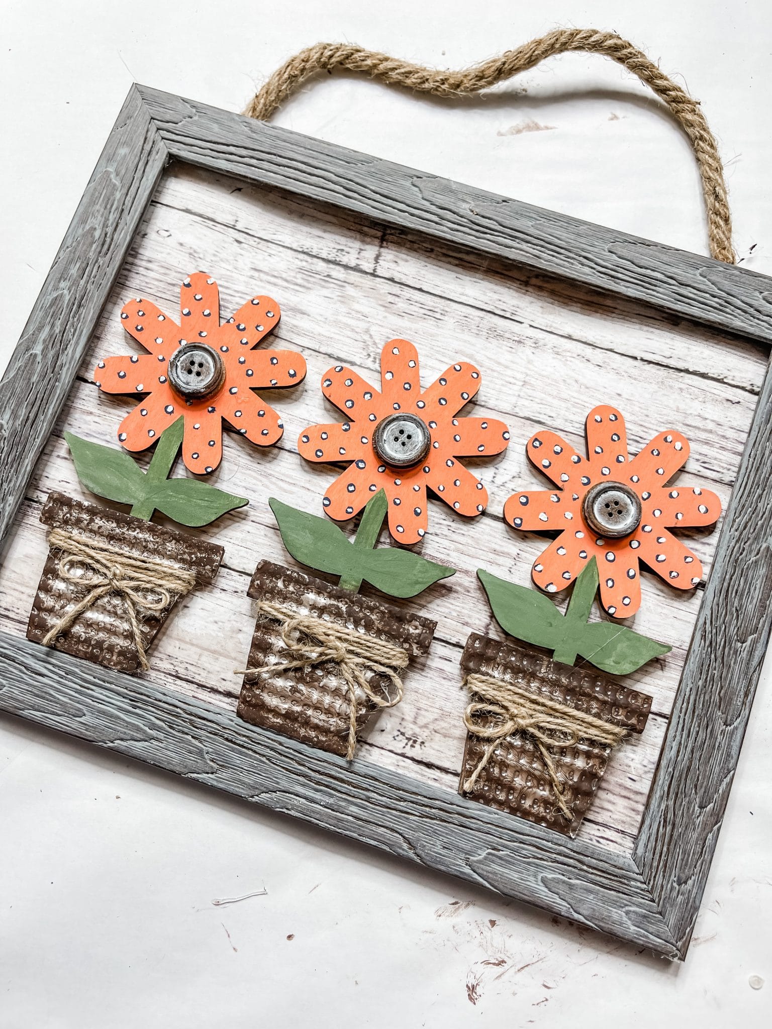 Dollar Tree DIY Orange Flower Decor - Easy DIY Decor Tutorial