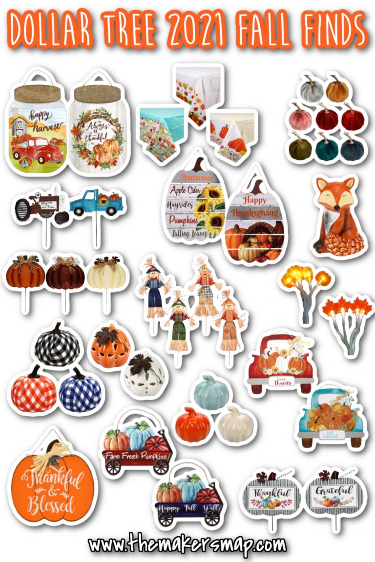 New Dollar Tree 2021 Fall Finds - The Makers Map with Amber Strong