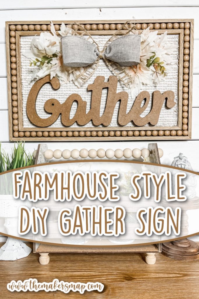 Farmhouse Style DIY Gather Sign - DIY Fall Home Decor Tutorial