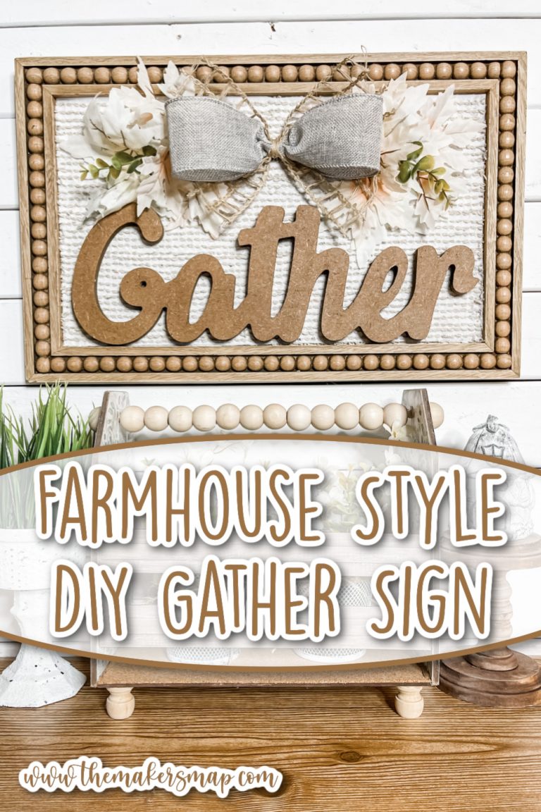 Farmhouse Style DIY Gather Sign - DIY Fall Home Decor Tutorial