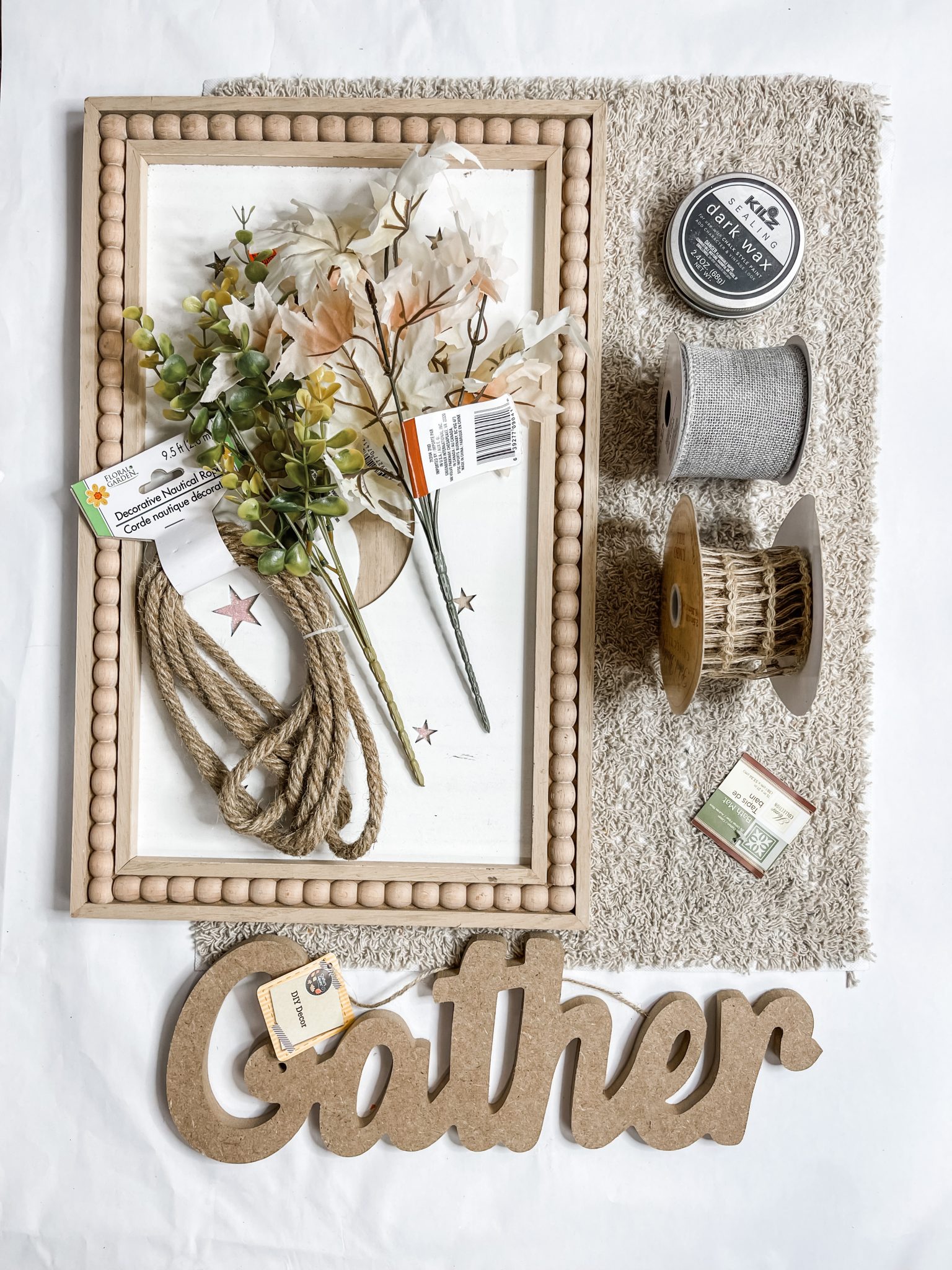 Farmhouse Style DIY Gather Sign - DIY Fall Home Decor Tutorial