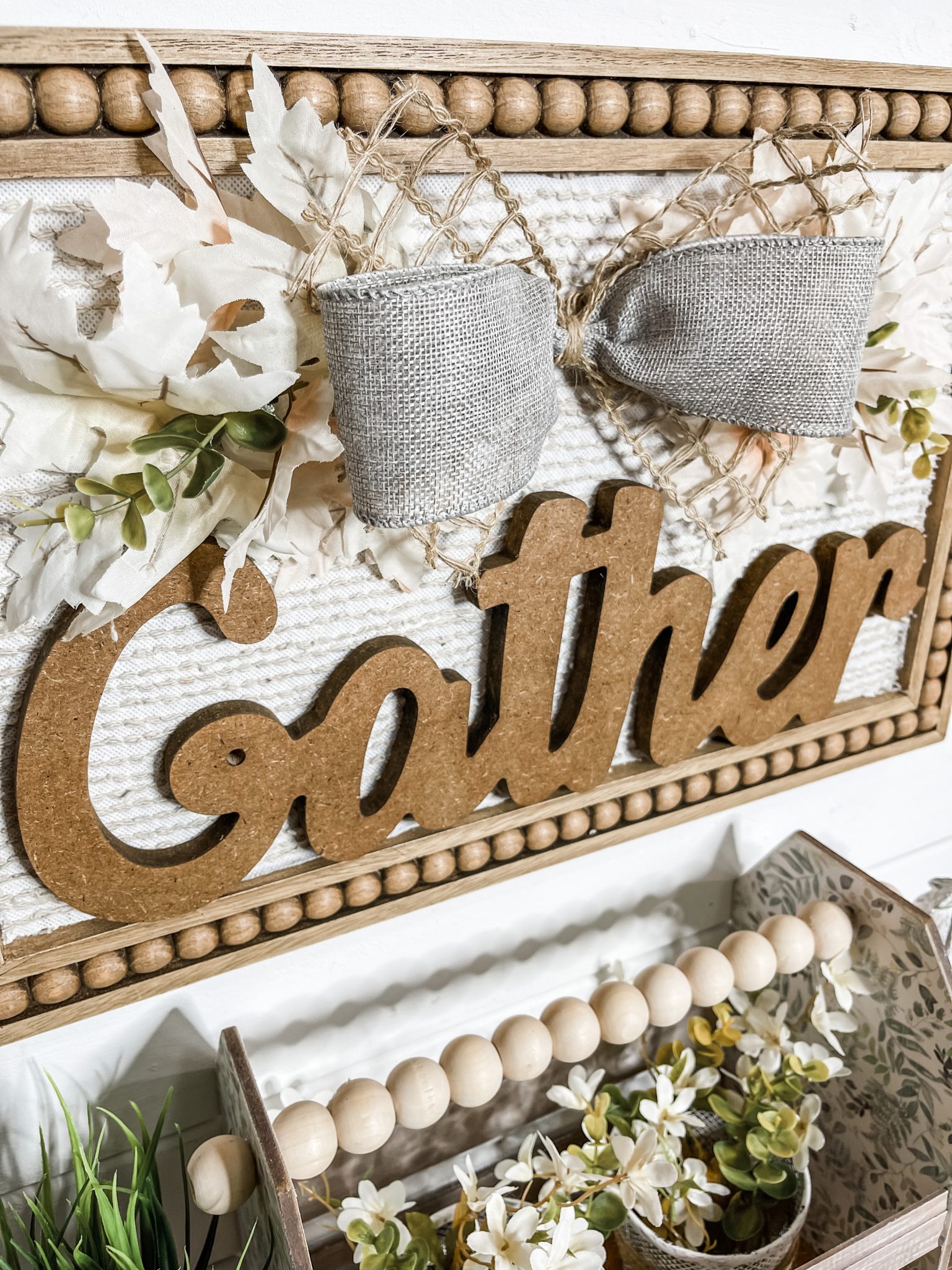 Farmhouse Style DIY Gather Sign - DIY Fall Home Decor Tutorial