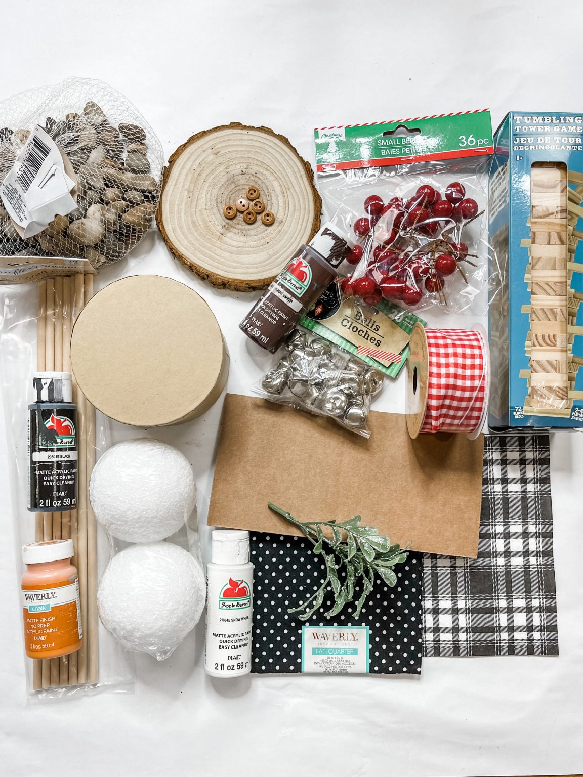 Snowman Topiary DIY - Supply List for Easy Christmas Decor DIY Idea