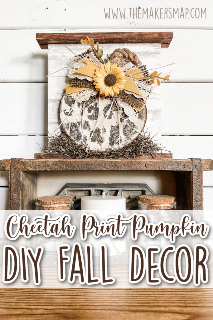 Cheetah Print Pumpkin DIY Fall Decor - DIY Fall Home Decor Tutorial