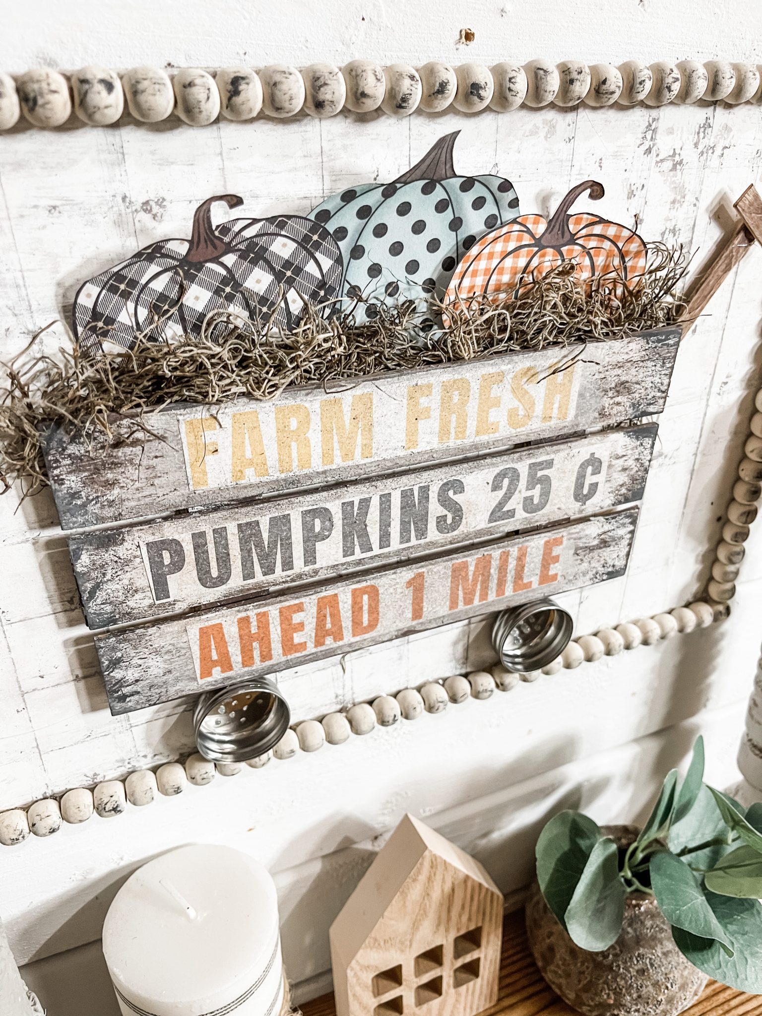 Fall Pumpkin Sign using Printables