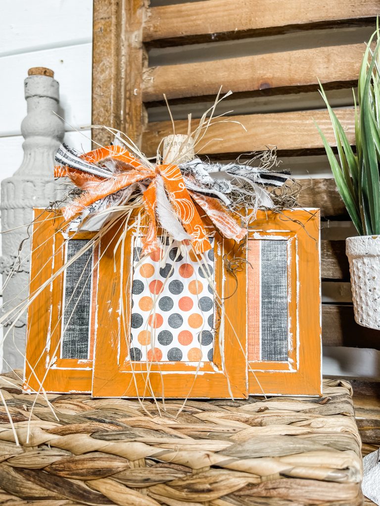 Picture Frame Pumpkin DIY Fall Decor - DIY Fall Decor Tutorial