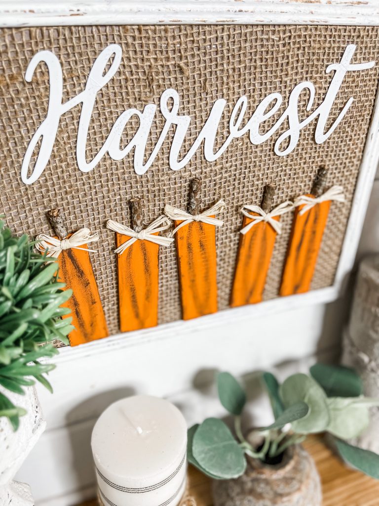 DIY Fall Harvest Pumpkin Sign - DIY Fall Decor Tutorial