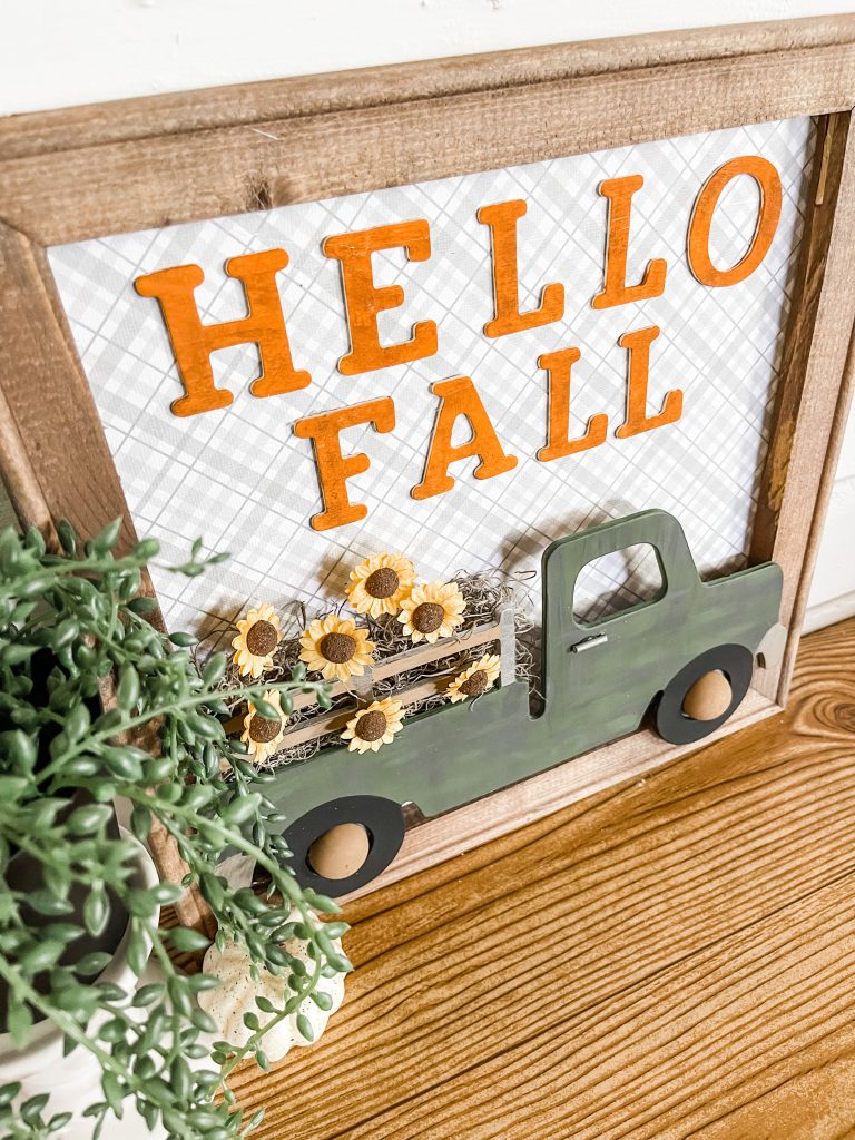 DIY Hello Fall Sign - DIY Fall Decor Tutorial