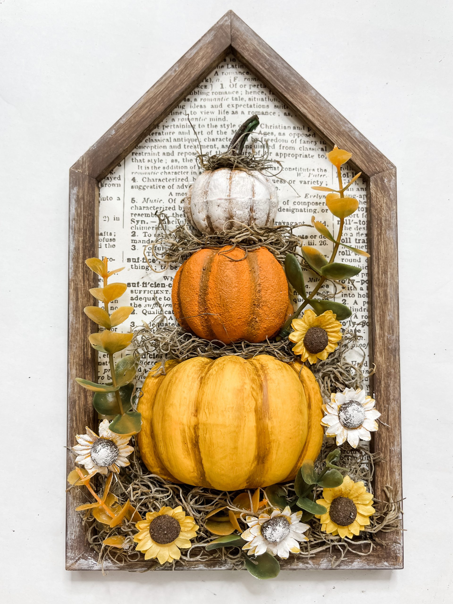 Dollar Tree Stacked Pumpkins Small Fall Sign - Fall Home Decor Idea
