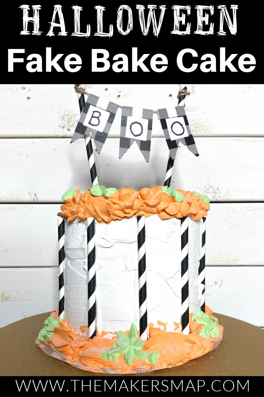 How to easily make a DIY Fall Fake Bake Cake as Decor