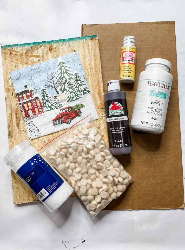 Village Scene DIY Winter Decor - DIY Decor on a budget