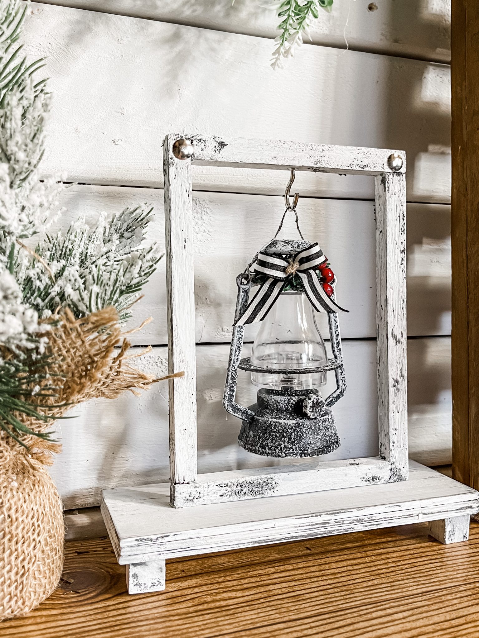 DIY Winter Lantern - Affordable Winter or Christmas Decor