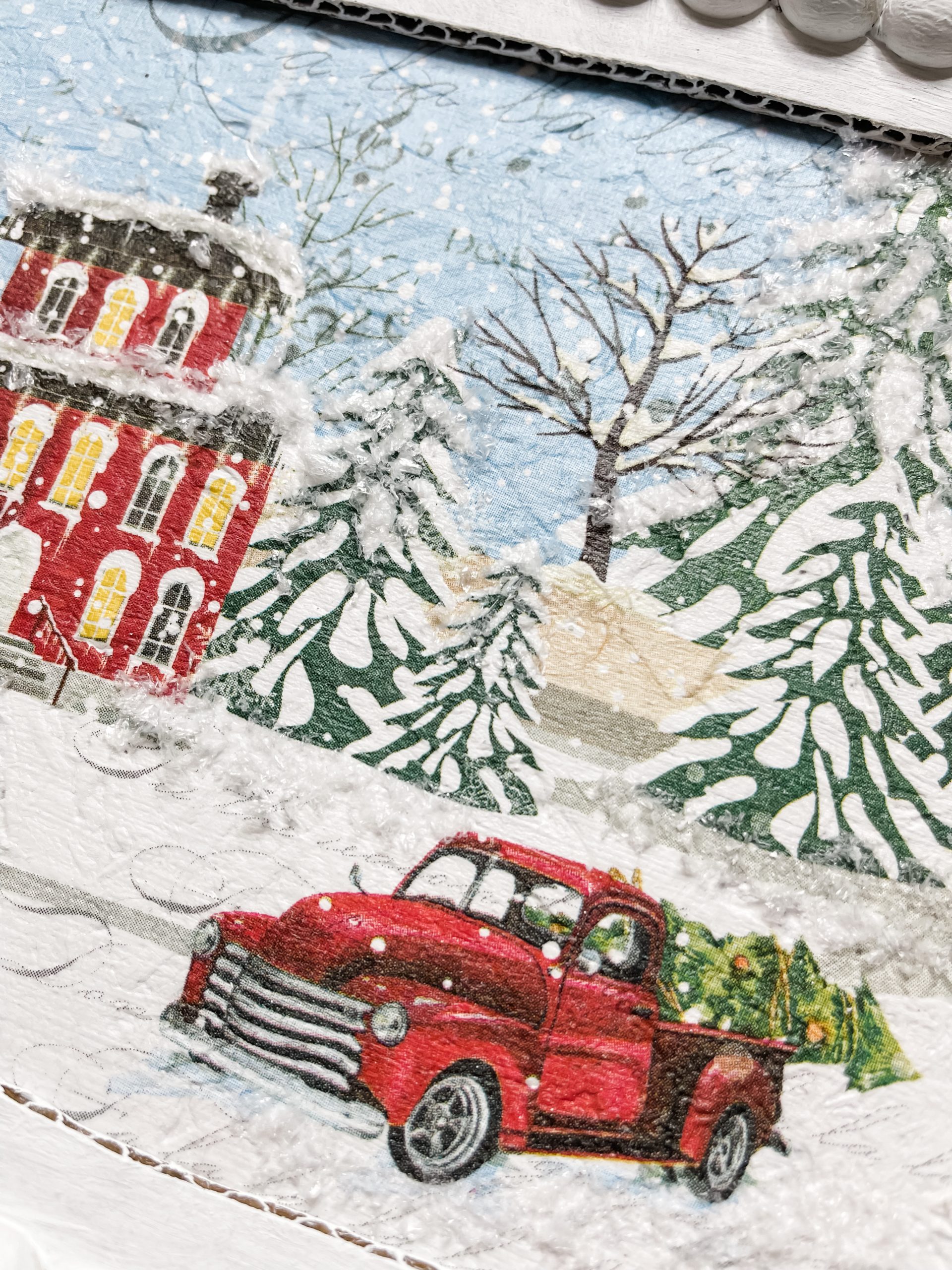 Village Scene DIY Winter Decor - DIY Decor on a budget