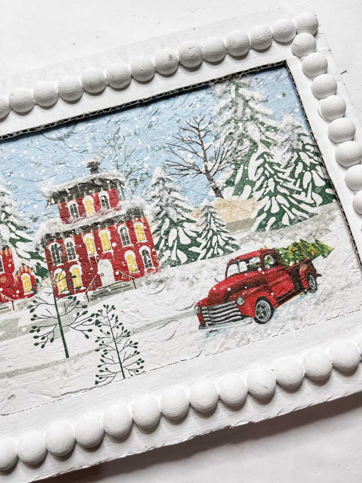 Village Scene DIY Winter Decor - DIY Decor on a budget