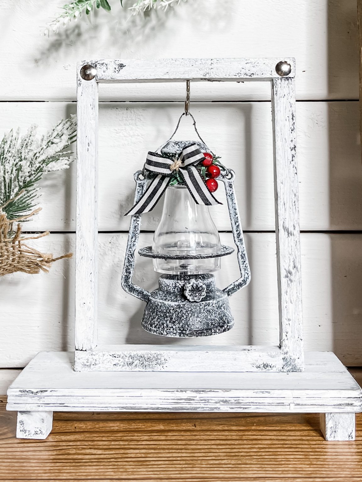 DIY Winter Lantern - Affordable Winter or Christmas Decor