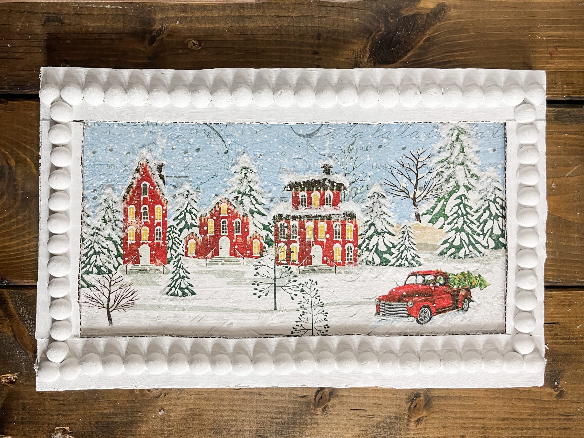 Village Scene DIY Winter Decor - DIY Decor on a budget