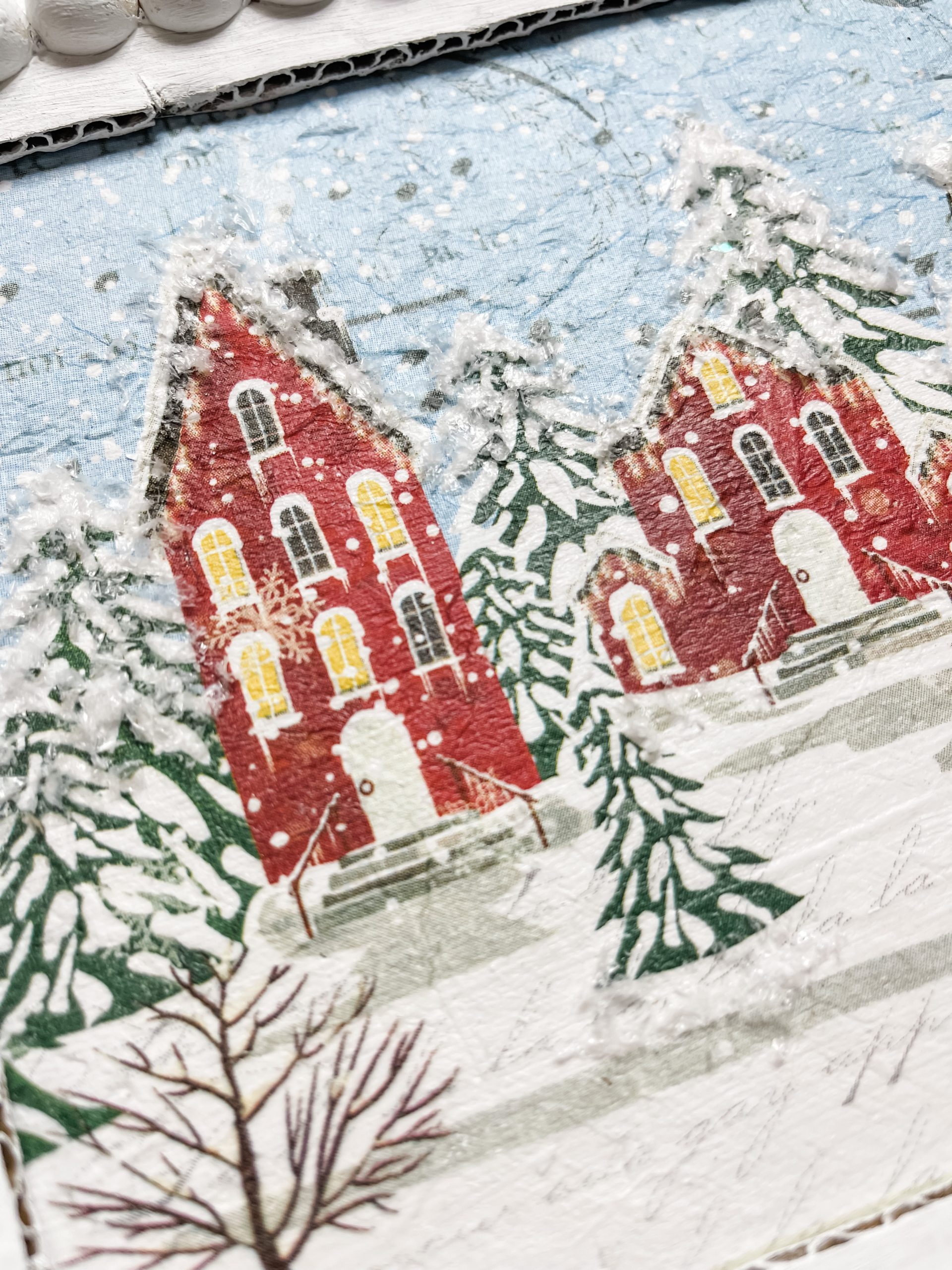 Village Scene DIY Winter Decor - DIY Decor on a budget