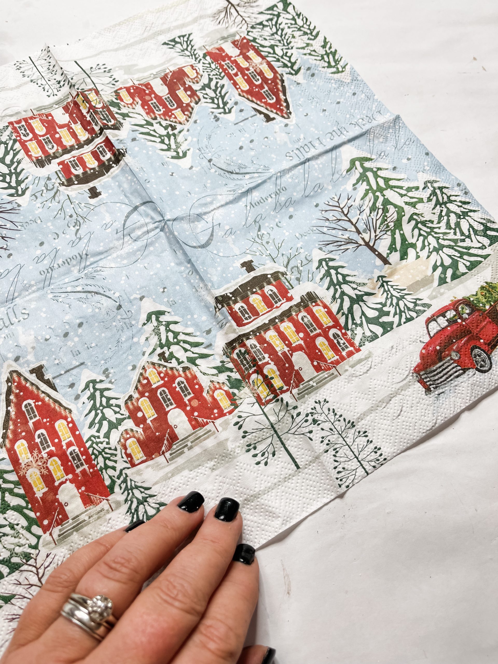 Village Scene DIY Winter Decor - DIY Decor on a budget