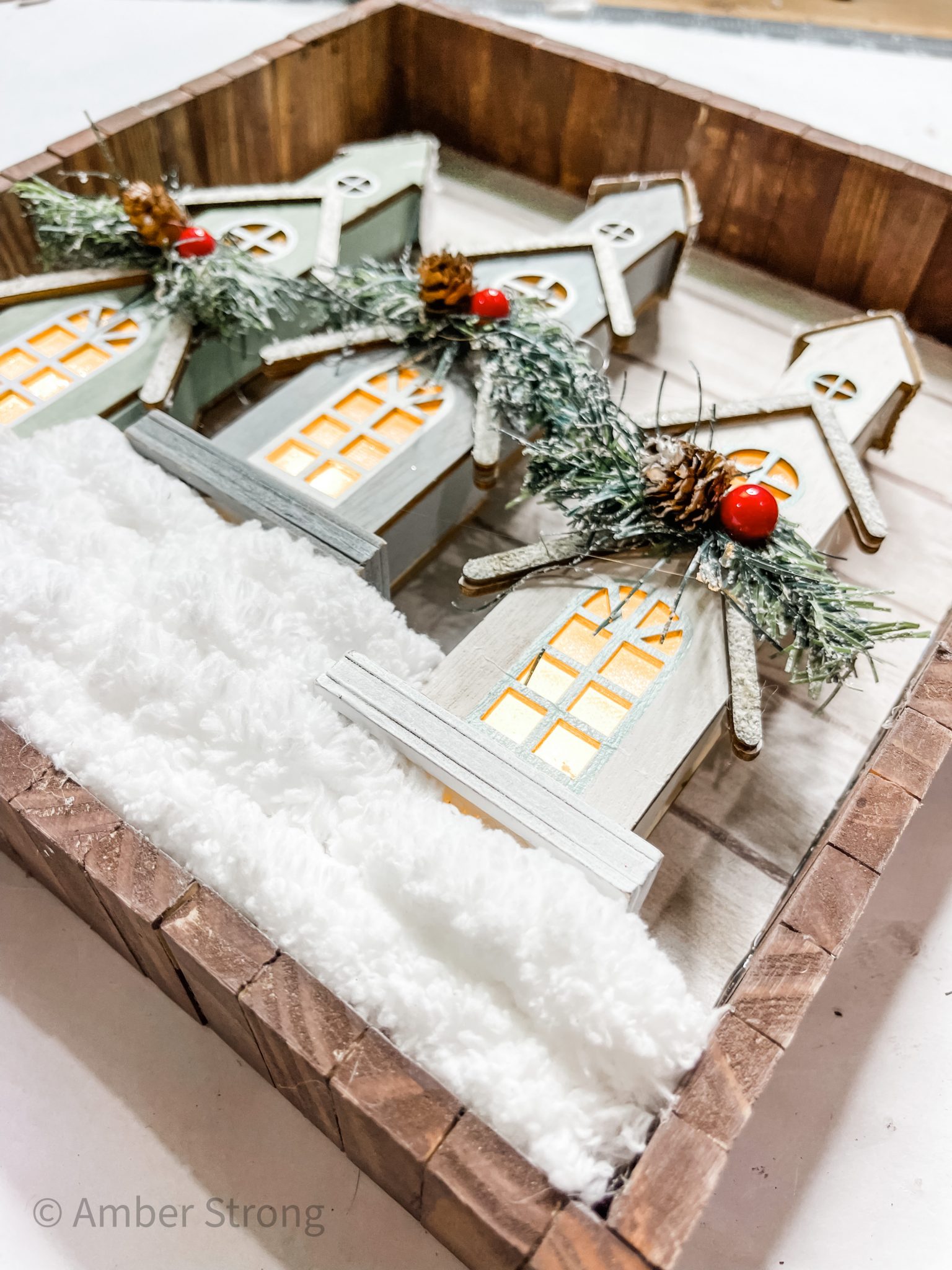 DIY Winter Church Scene - Affordable Home Decor