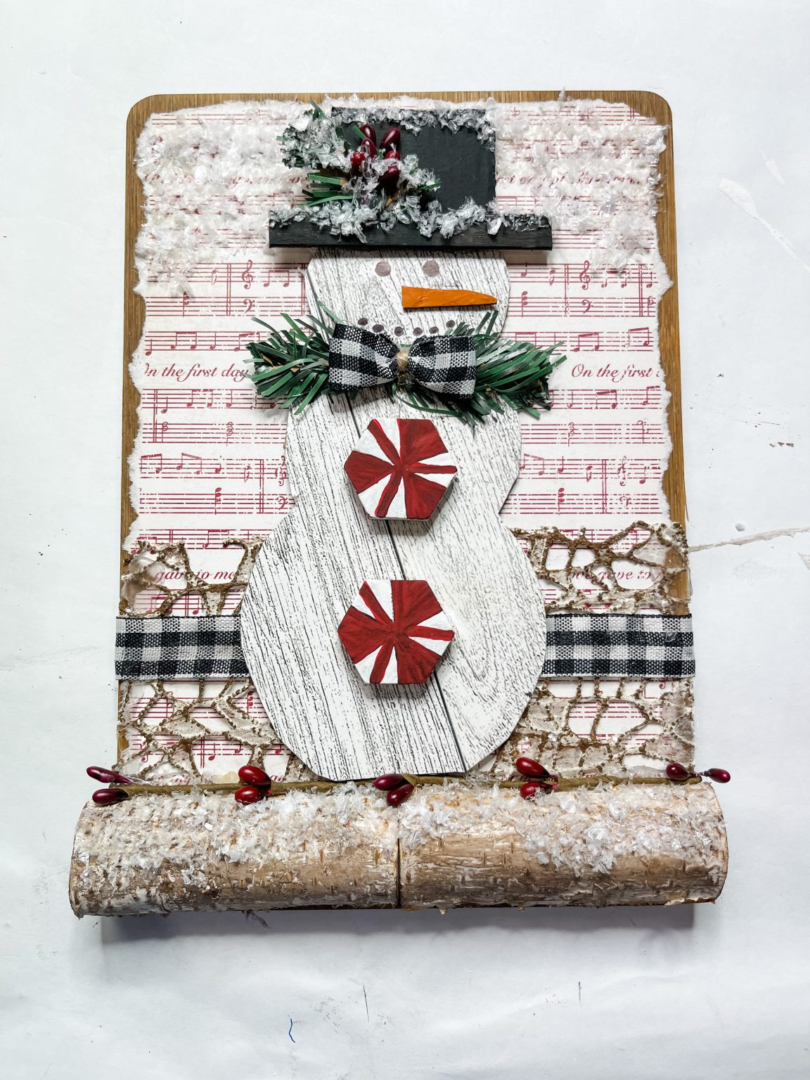 Cardboard Snowman DIY Decor - Dollar Tree Craft Idea
