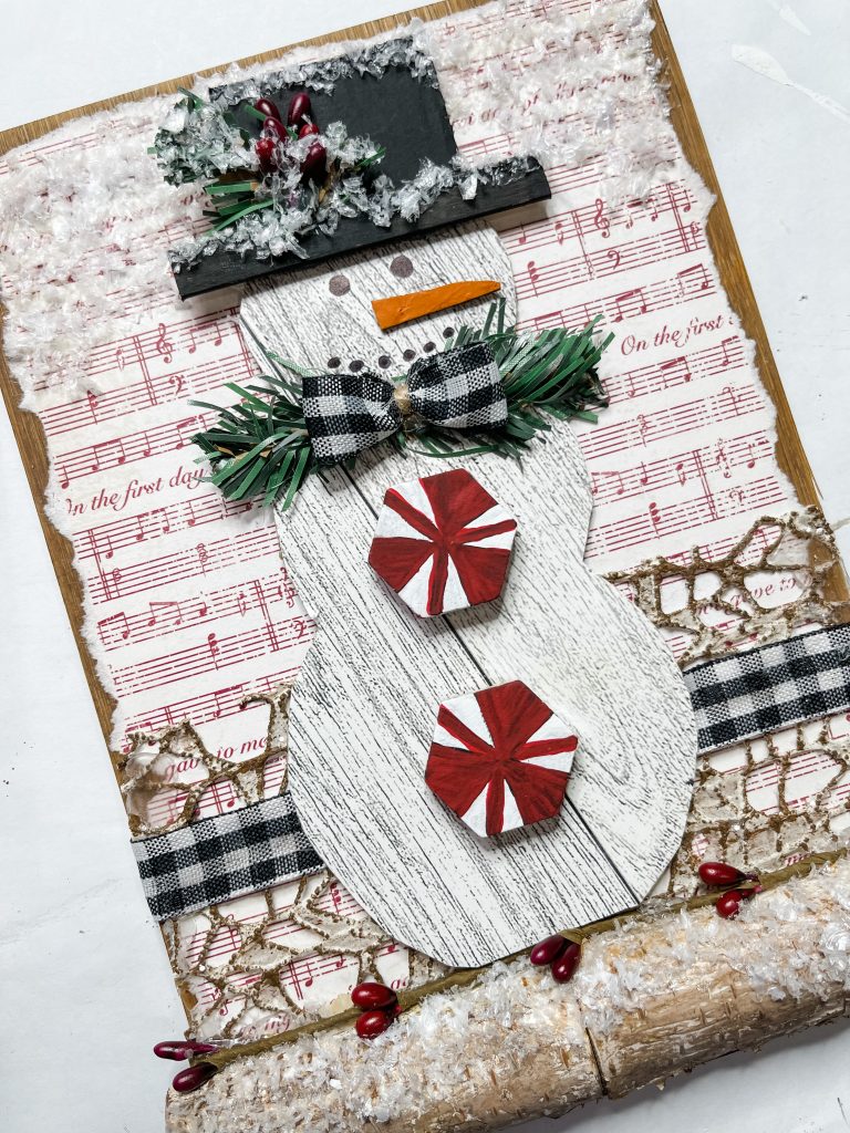Cardboard Snowman DIY Decor - Dollar Tree Craft Idea