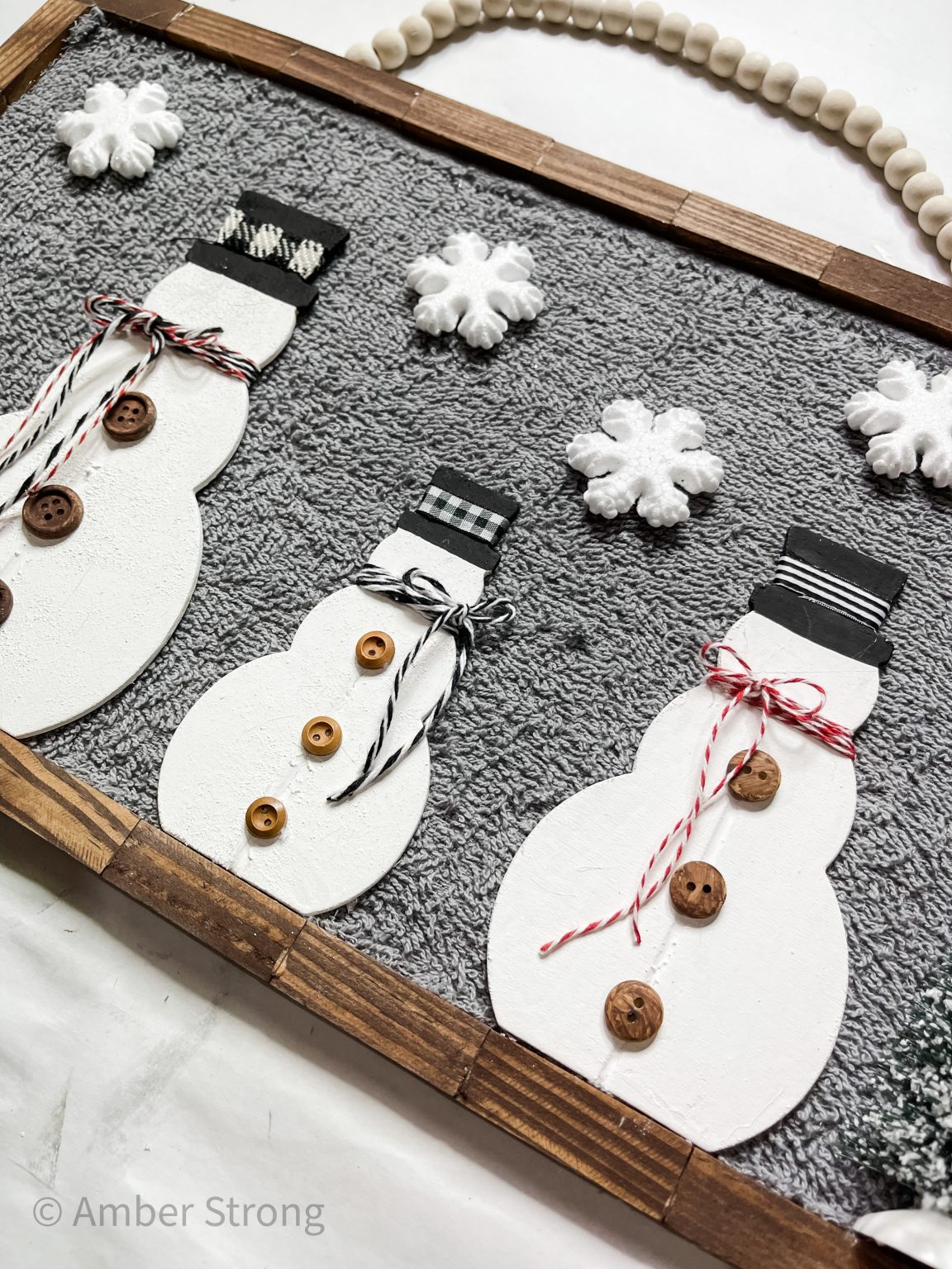 DIY Snowman Family Sign - Affordable Home Decor
