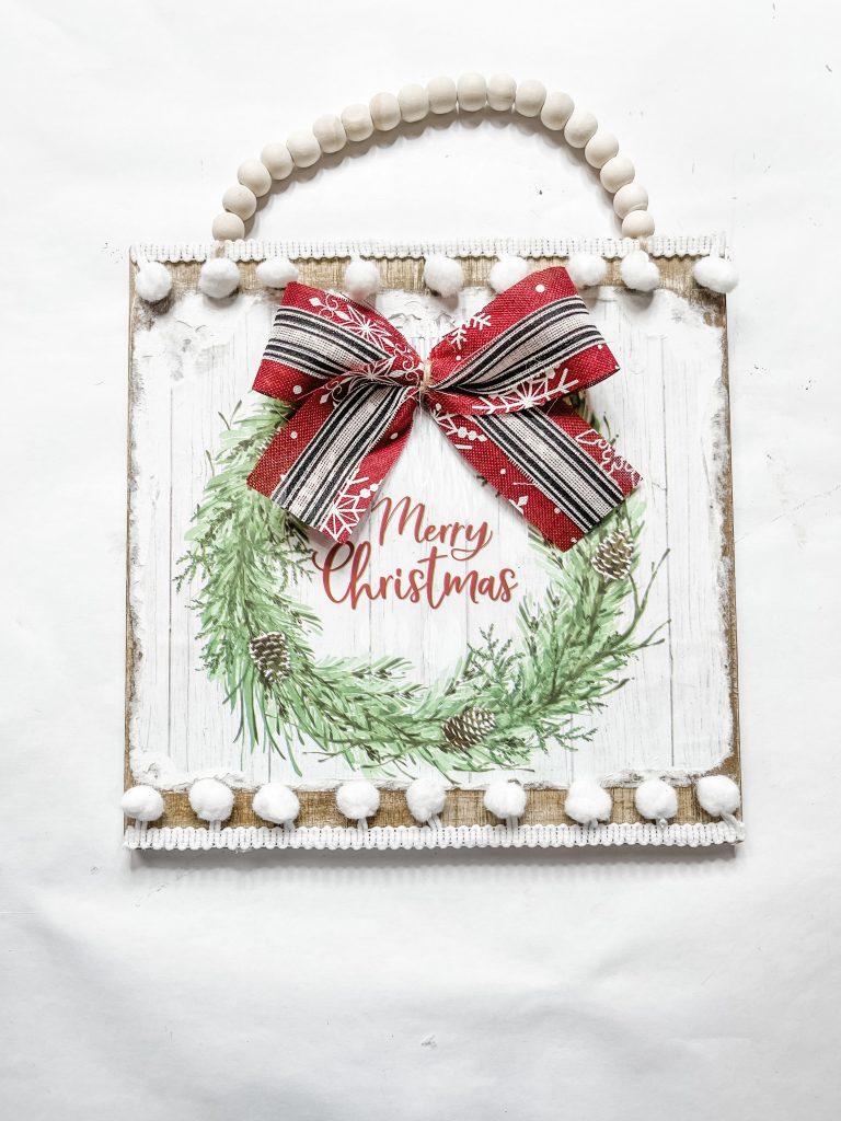 Gift Bag DIY Merry Christmas Sign - Dollar Tree Craft Idea
